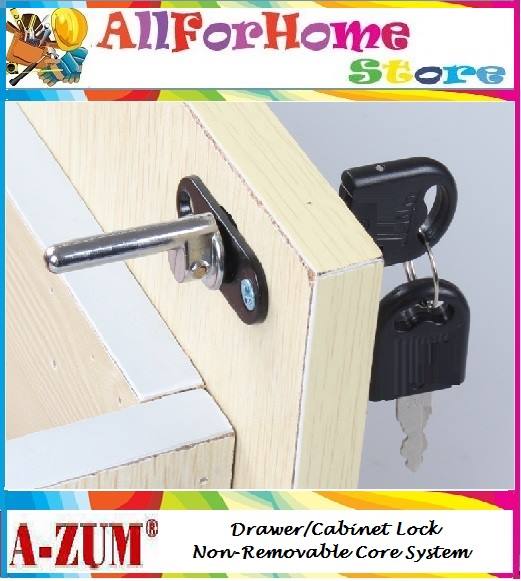 ALL FOR HOME STORE: A-ZUM Drawer/Cabinet Lock Non-Removable Core System