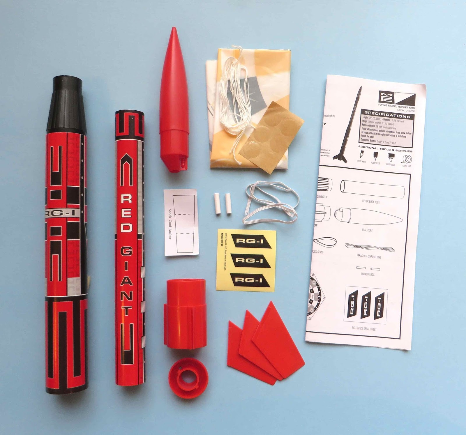 Model Rocket Building: MPC Red Giant Build, Part 1, Parts
