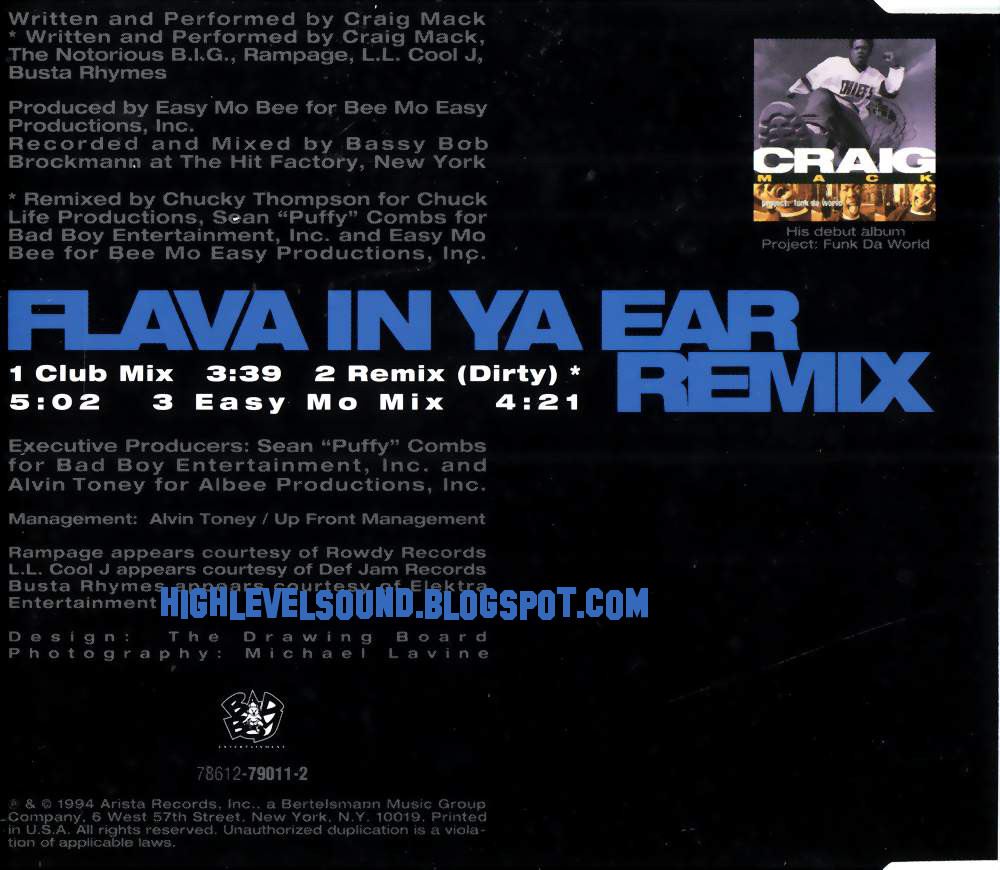 highest level of music: Craig Mack - Flava In Ya Ear (Remix)-(CDM)-1994-hlm