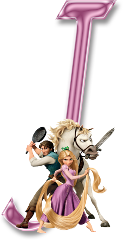 Alfabeto decorativo enrolados rapunzel em png-ALFABETOS LINDOS