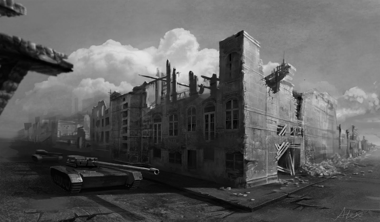 Art of AlexZeng: World War II Battle Field