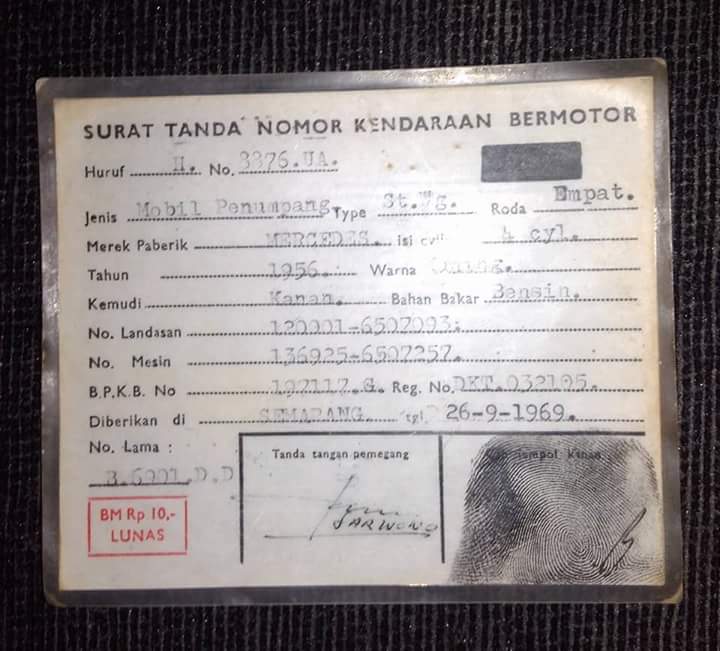 Jual Dokumen Mercy Ponton 180 Wagon 1956 - LAPAK MOBIL DAN MOTOR BEKAS