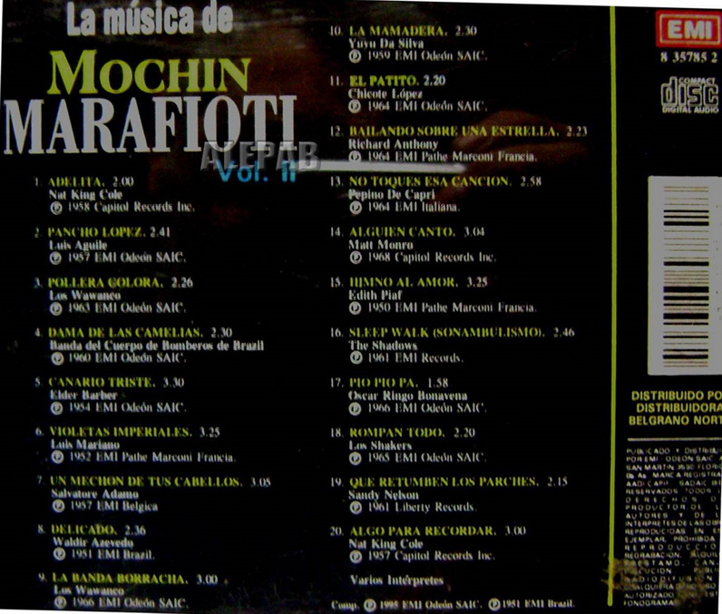 ENTRE MUSICA: MOCHIN MARAFIOTI- La Música de.. Vol 2 V.A