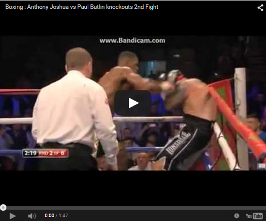 Boxing : Anthony Joshua vs Paul Butlin knockouts 2nd Fight - Knockouts