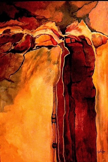 CAROL NELSON FINE ART BLOG: Geological Abstract Art Painting "Sacred ...