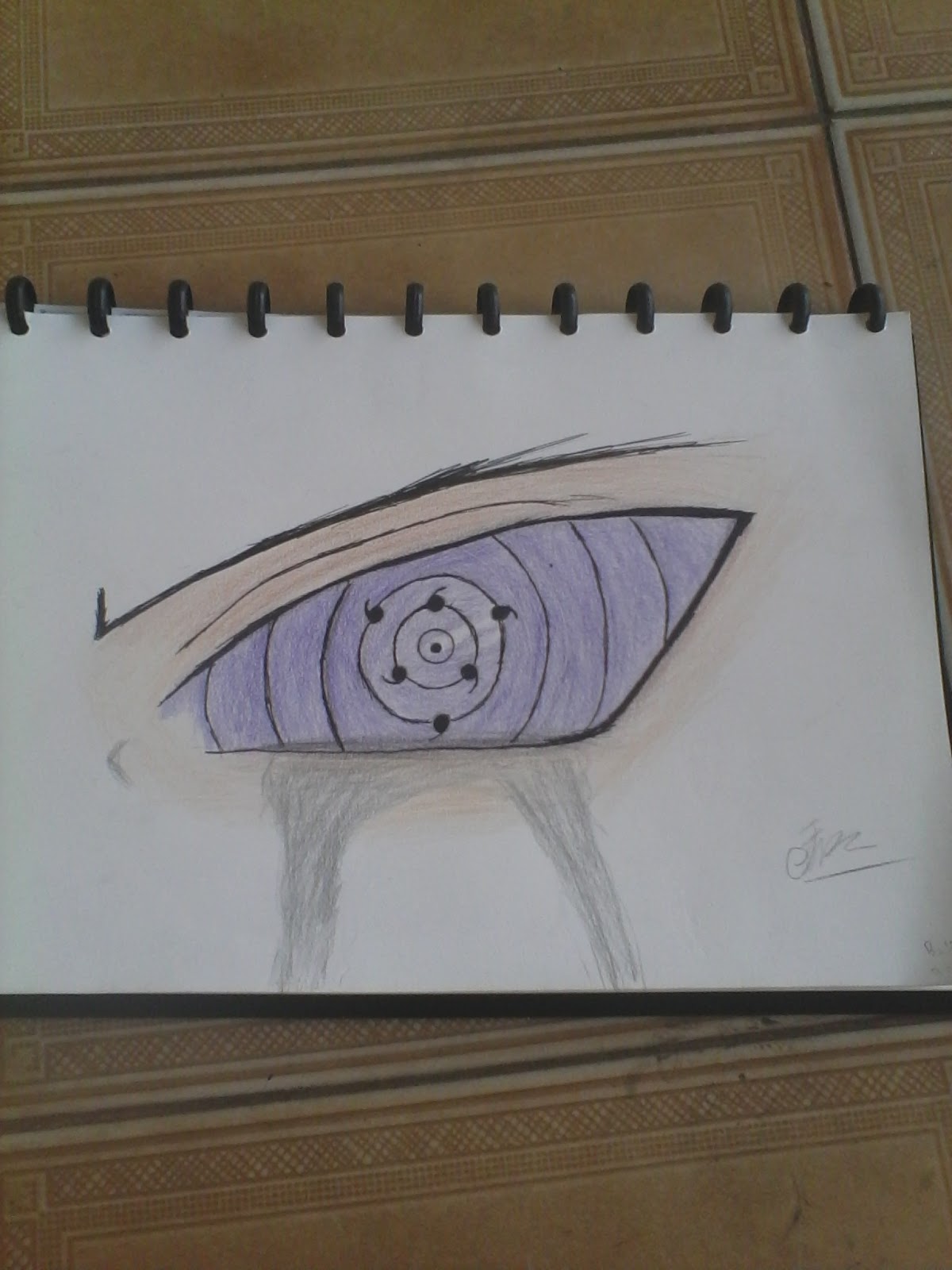 Cara Menggambar Mata Rinnegan Sharingan ( Uchiha Sasuke )