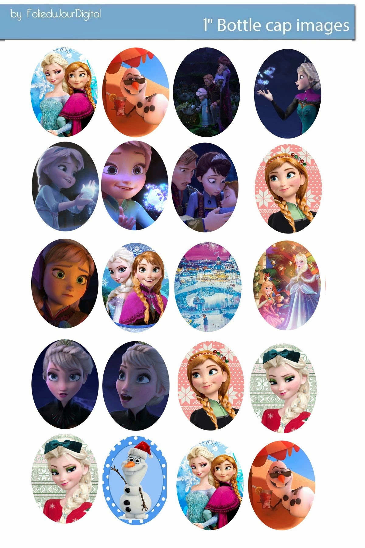 Free Bottle Cap Images: Frozen free digital oval images 30x40 and 18x25