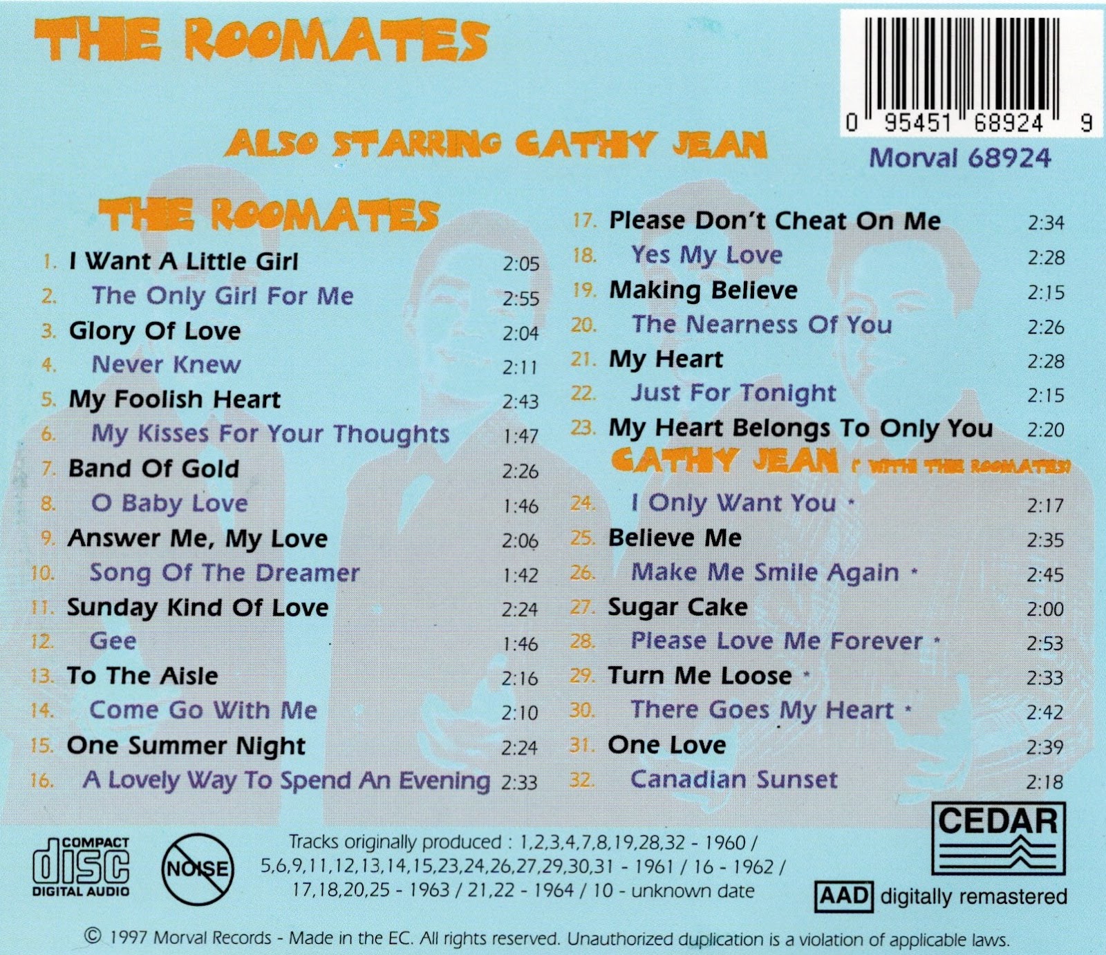 Doo Wop n Soul Oldies: The Roomates Also Starring Cathy Jean