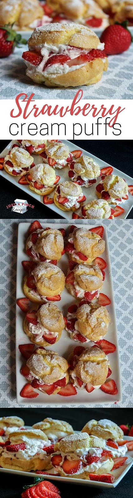 Strawberry Cream Puffs - My Favorite food and Recipe