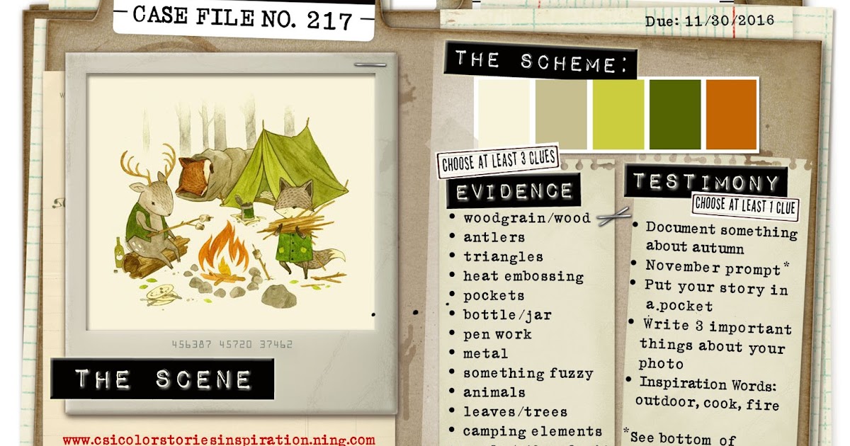 CSI: Color, Stories, Inspiration: Major Case File No. 217 - Deadline ...