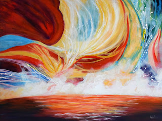 Daily Painters Abstract Gallery: Contemporary Seascape Painting "Force ...