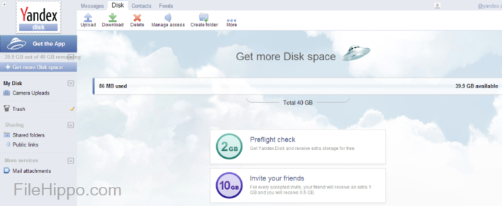 Yandex Disk Cloud Storage
