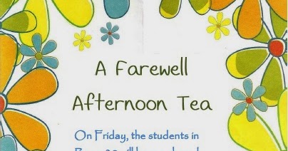 Room 20's Sharing Space: Farewell Afternoon Tea on Friday 22nd November