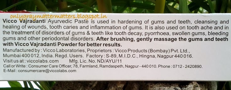 Honest Reviews and Lifestyle Tips: Vicco Vajradanti Ayurvedic ...