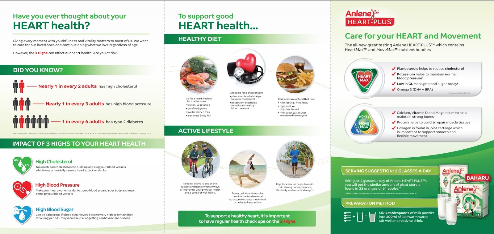 Stay Active With Anlene To Beat 3 Highs | Cholesterol | Diabetes ...