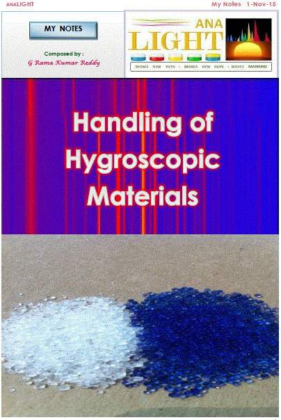 Handling of Hygroscopic Materials in Lab - Pharma Quality Community