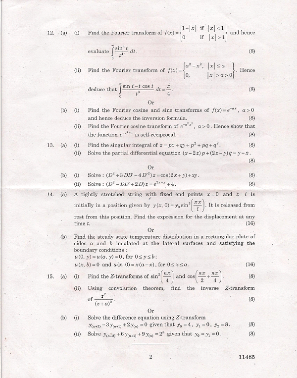 MA2211 Transforms and Partial Differential Equations (TPDE) Nov Dec ...