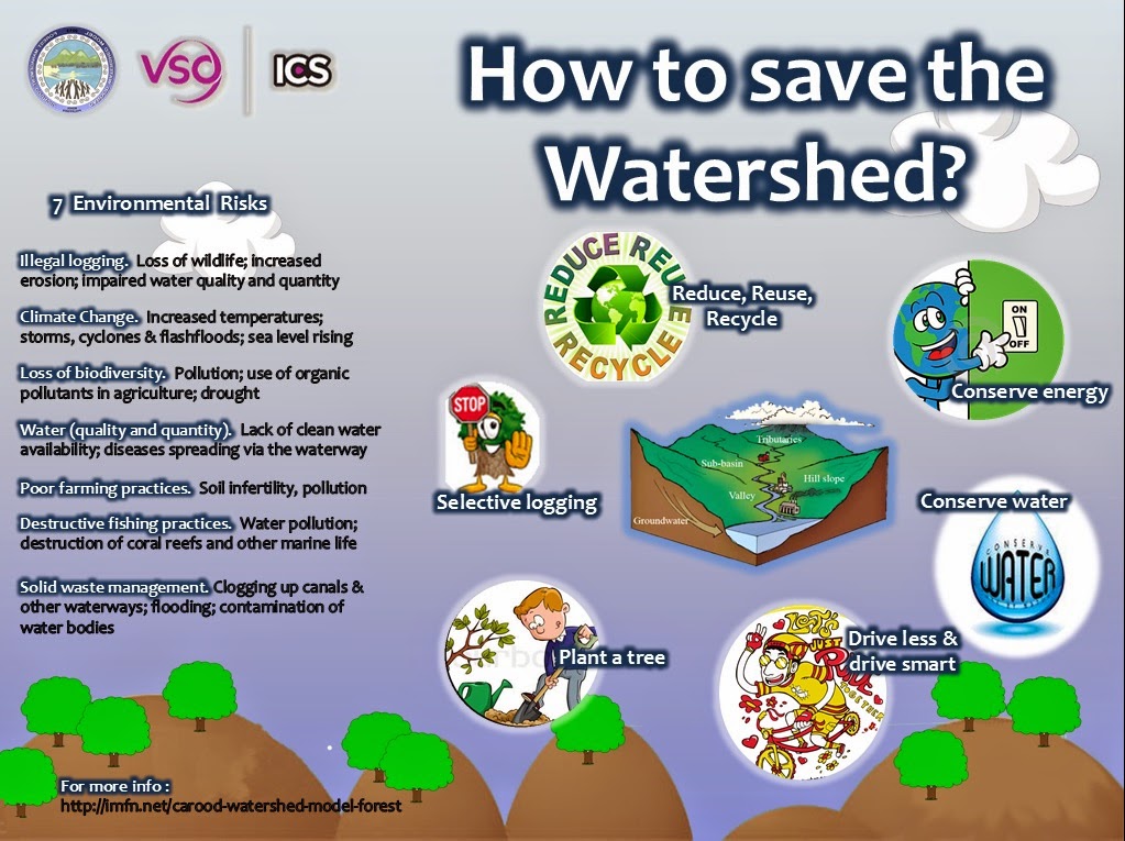 21 Volunteers: How to save the Watershed Poster by Pilar Team
