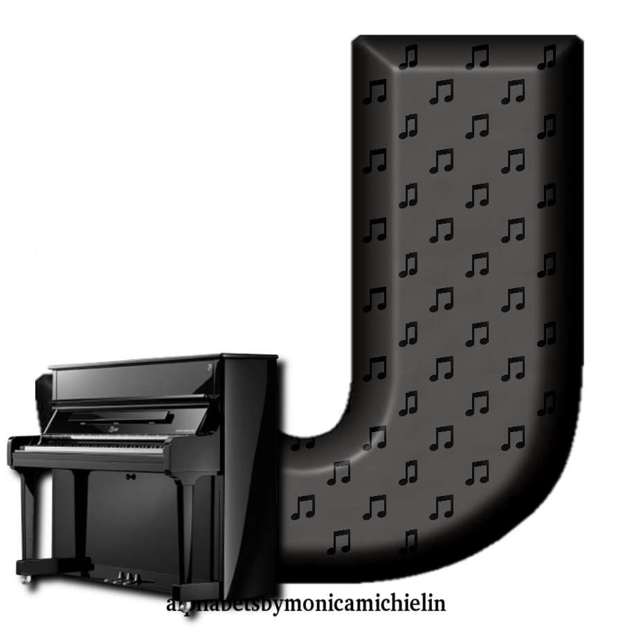 M. Michielin Alphabets: BLACK ALPHABET MUSIC NOTES PIANO, #piano, # ...
