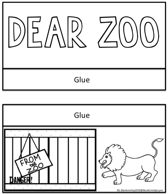 DEAR ZOO SEQUENCING CRAFT ~ Book Units by Lynn