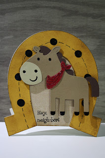 redheaded crafter: Hay Neigh-bor Horseshoe Card