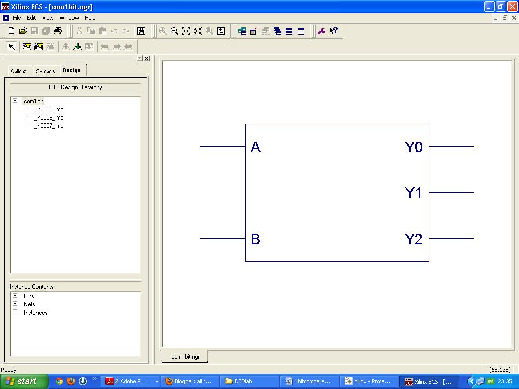 all that's buzzing: VHDL program coding for 1 bit comparator waveform ... all that's buzzing: VHDL program coding for 1 bit comparator waveform ...