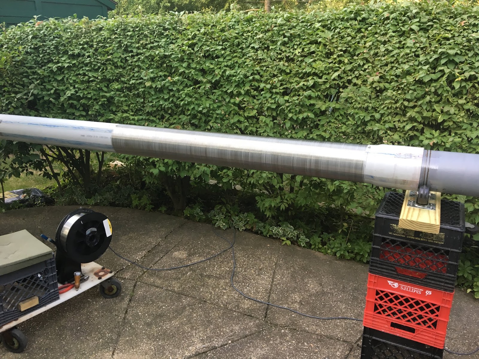 Coil Winding on Cantex 6 inch PVC Electrical Conduit