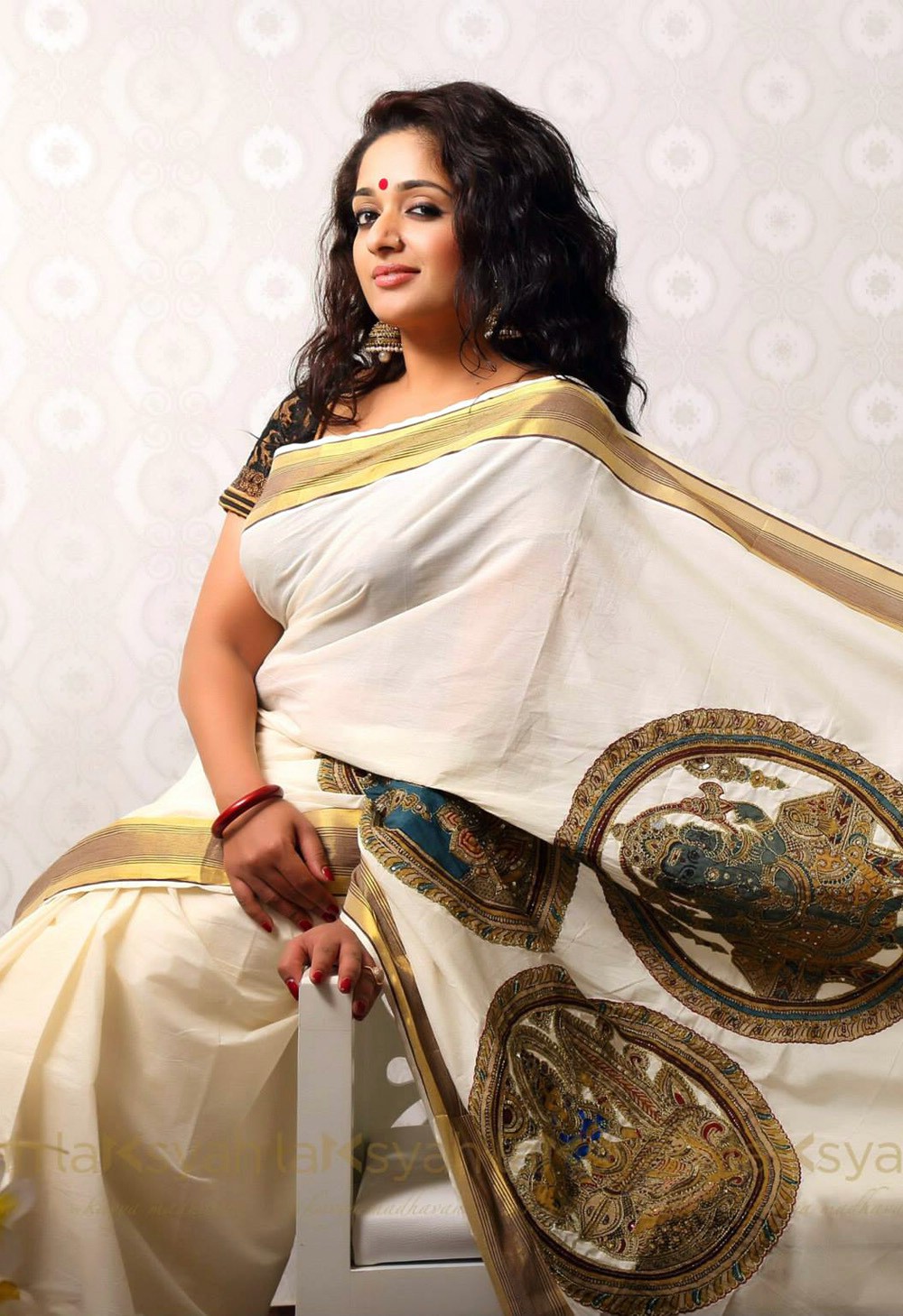 Kavya Madhavan in Kerala Set Saree Stills | Cine South