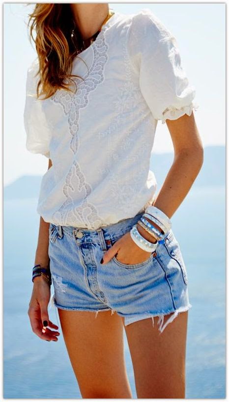 White Boho Tops