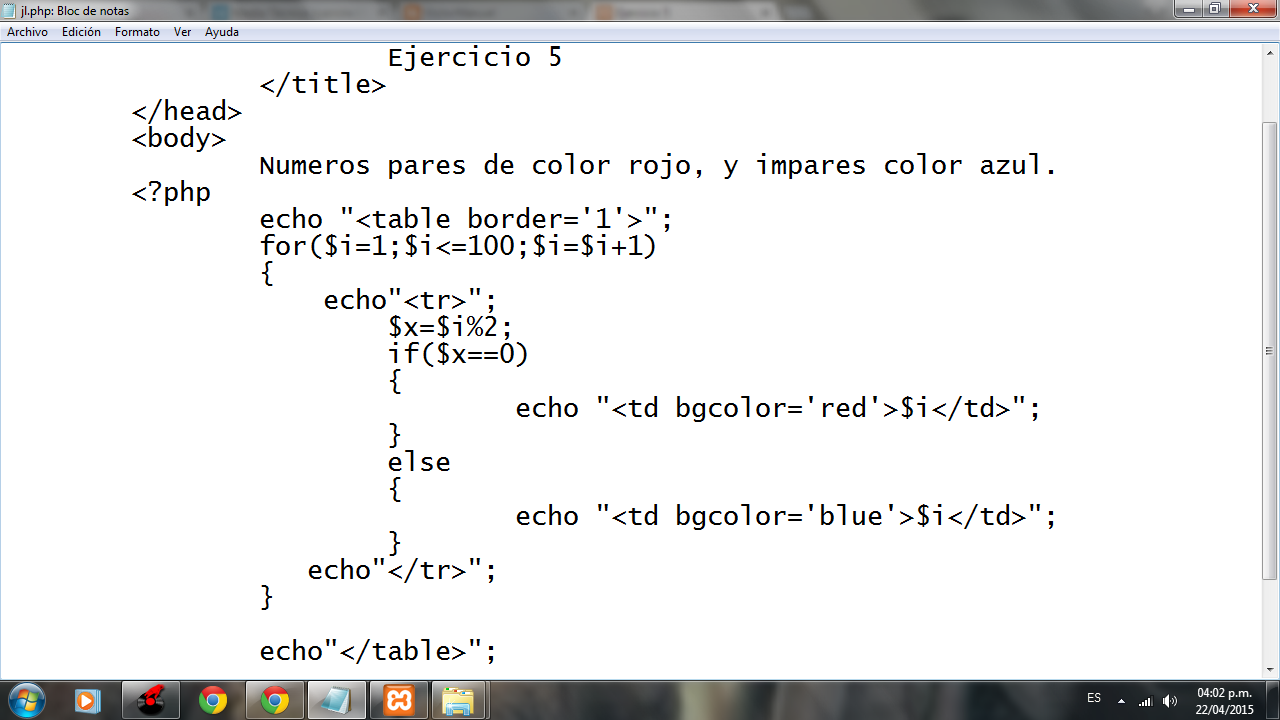 Jesus Varela: Ejercicios Con PHP