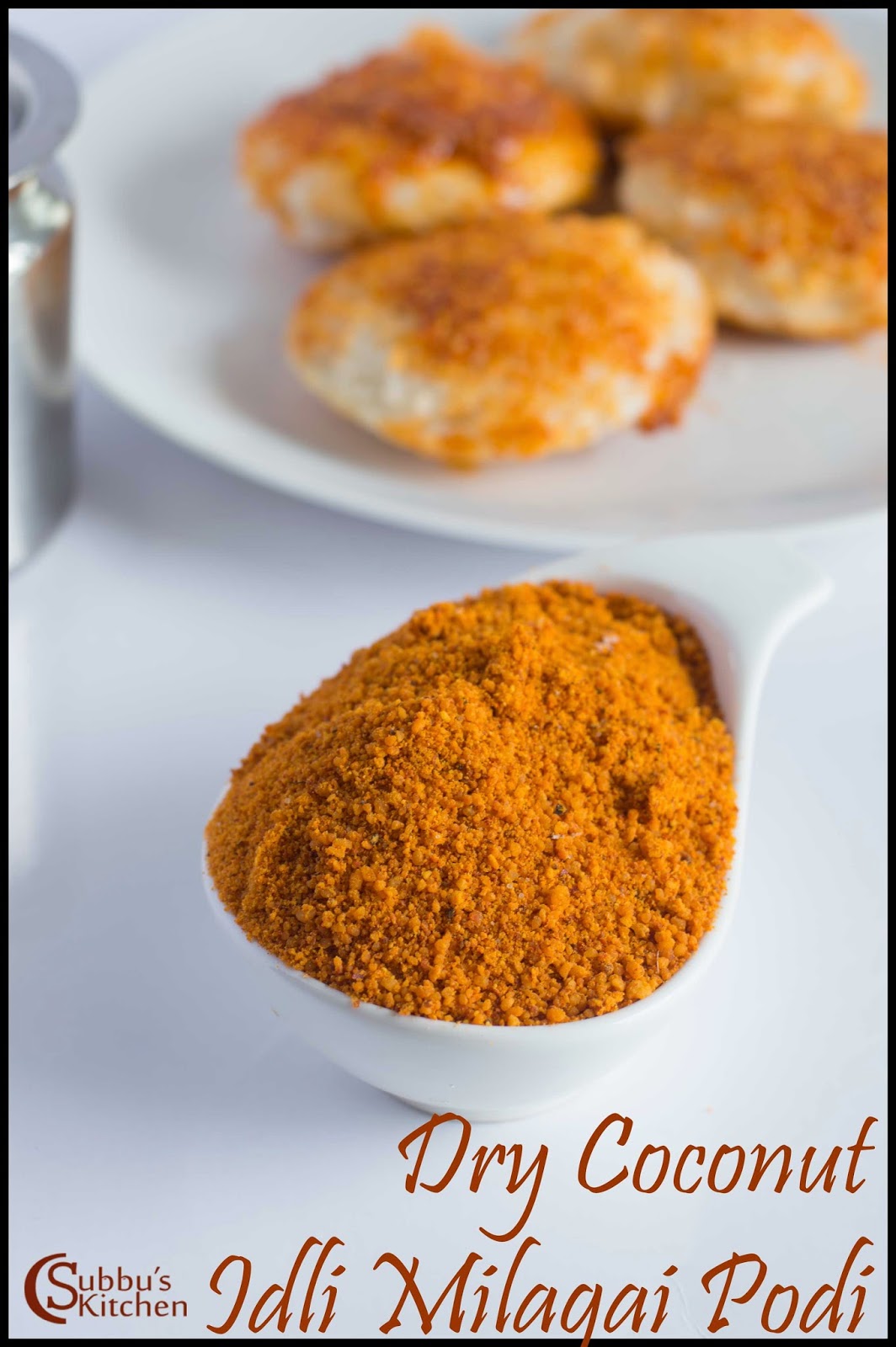 Kopparai Thengai Idli Milagai Podi Recipe | Dry Coconut Idli Milagai ...