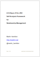 Critique of the JISC Self-Analysis Framework for CRM - Digital Futures ...