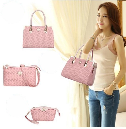 Beg Tangan Wanita Warna Merah Jambu Comel - kedai online