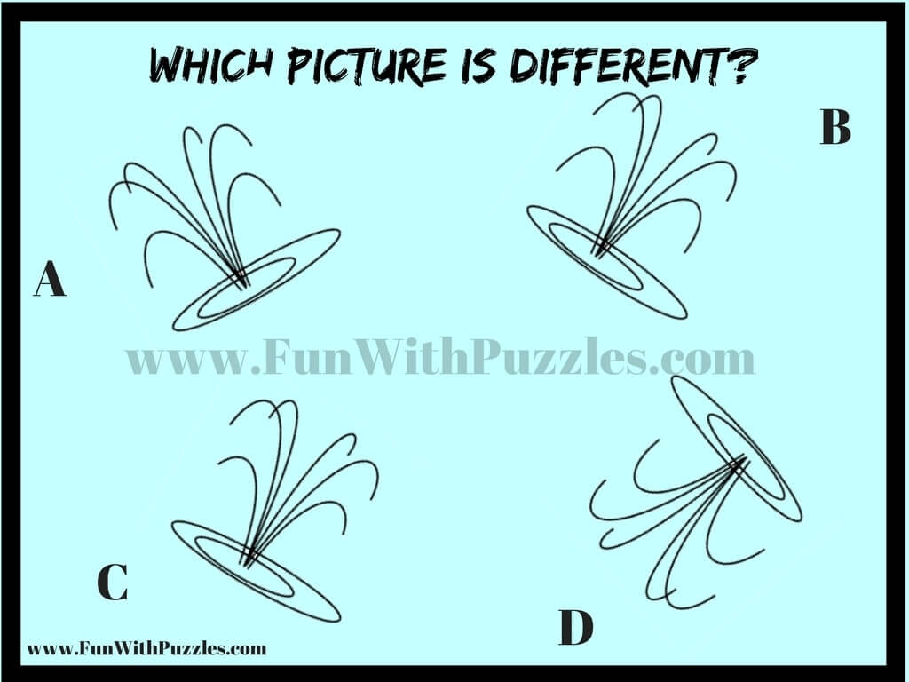 Fun Observational Skills Test: Odd One Out Picture Puzzle