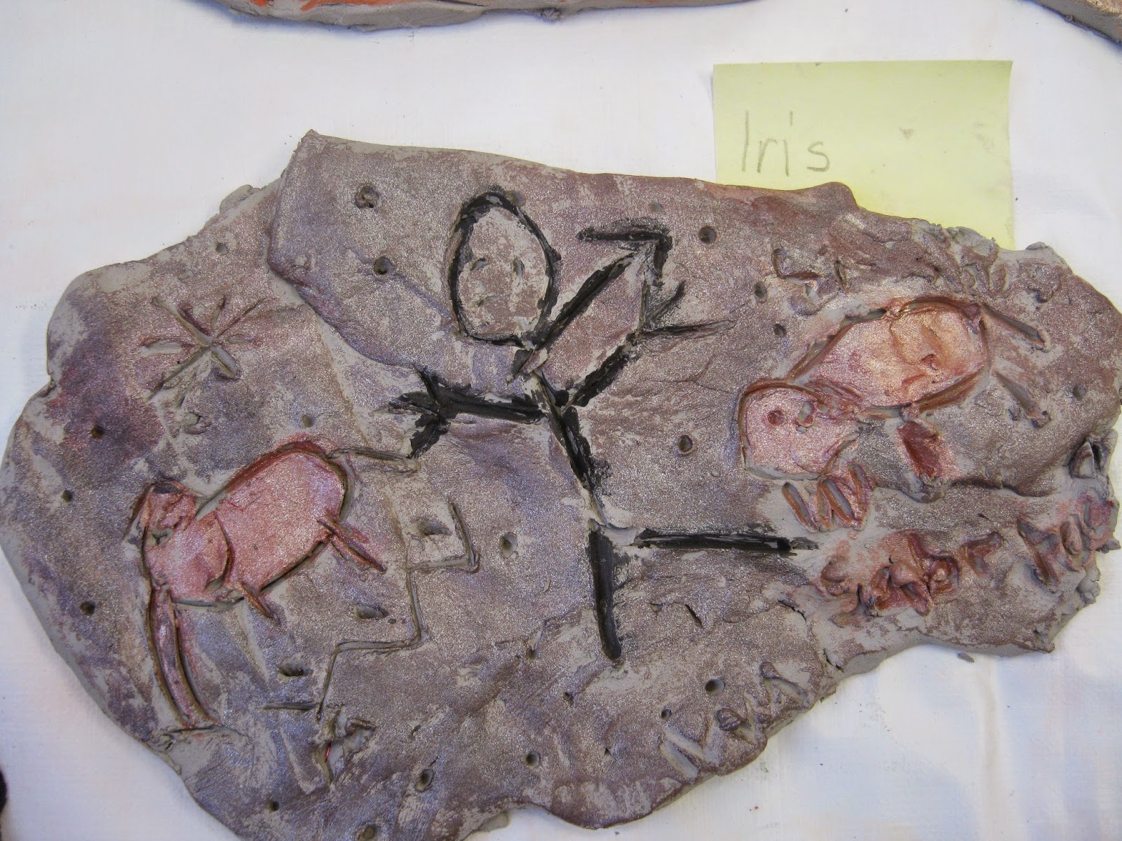Class 2 Blog: Finished Cave Paintings on Clay!