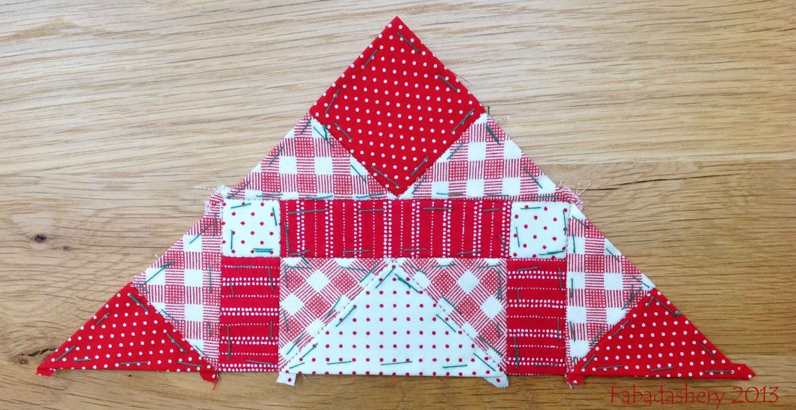 Fabadashery: Nearly Insane Quilt - Edge Block 97 and Cornerstones