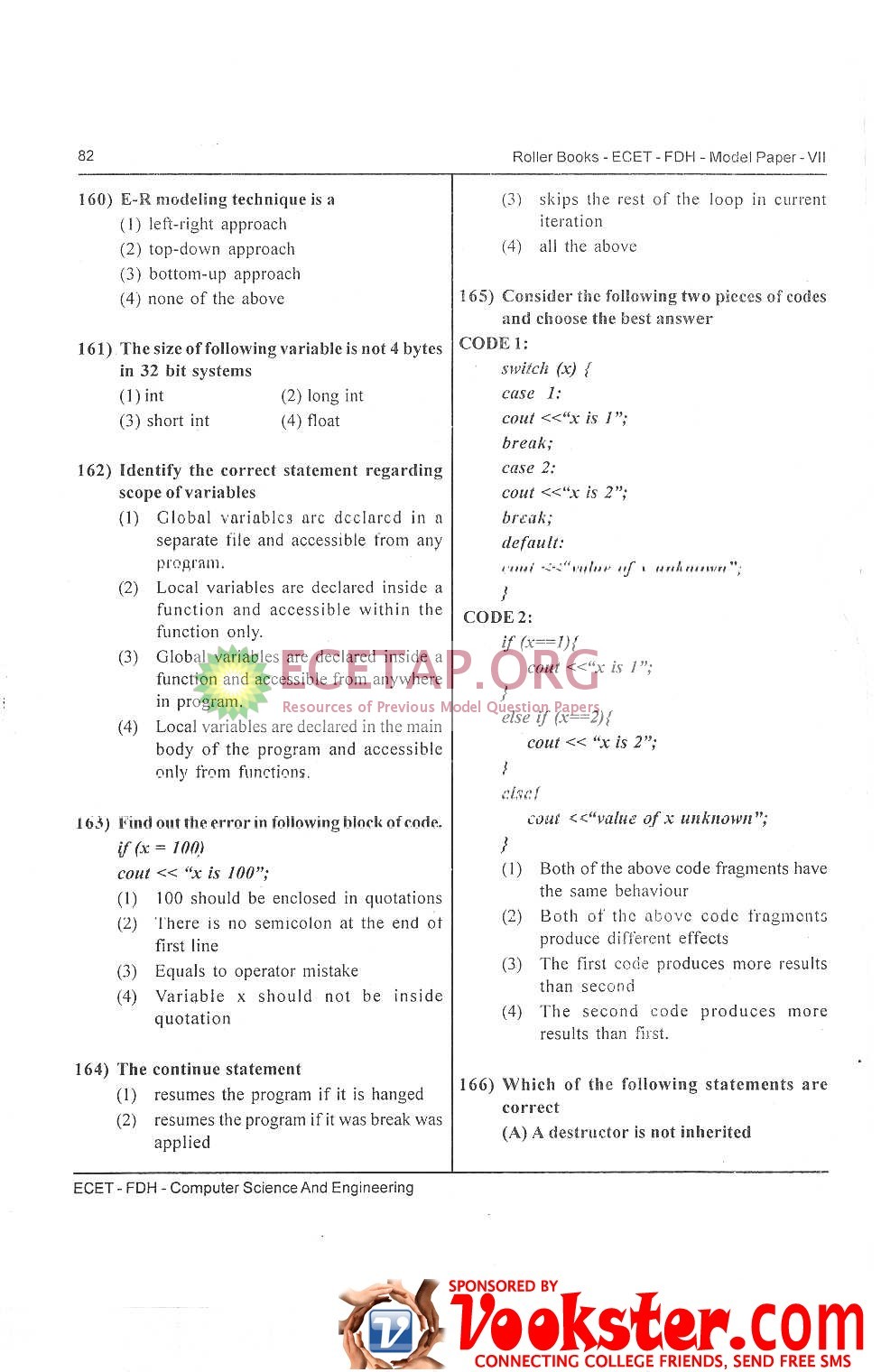 ECETAP - 2016, Previous, Model Papers, Question Papers EEE,ECE,SCE ...
