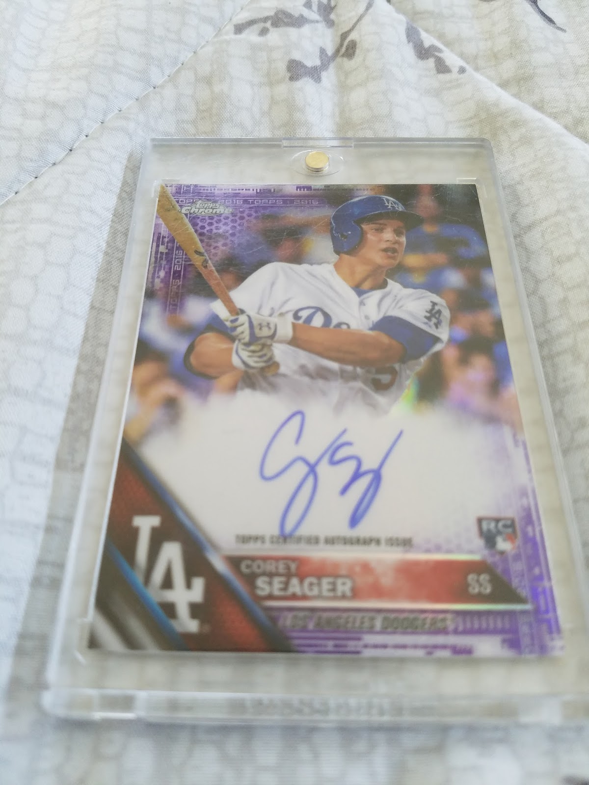 Dodger Penguin: Card of the Day - 2016 Topps Chrome : Corey Seager Base ...