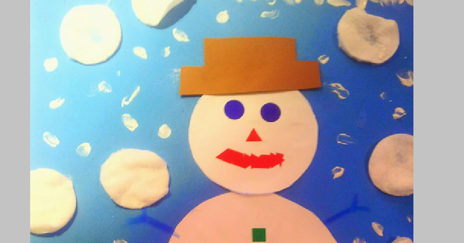 Manualidad,portada muñeco de nieve.