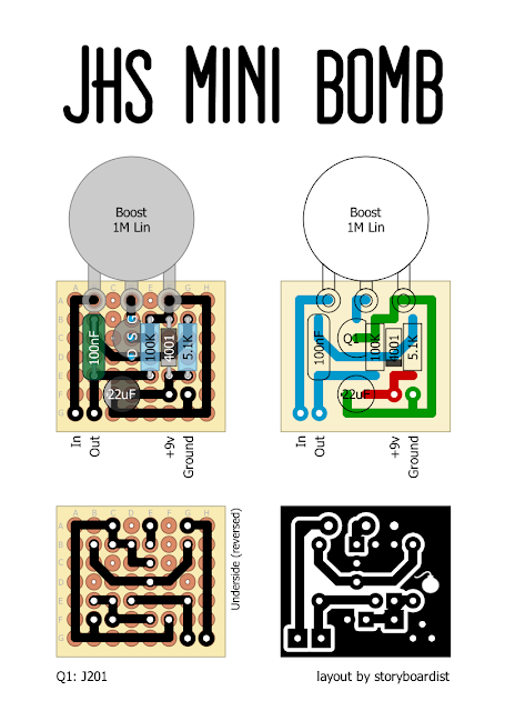 Perf and PCB Effects Layouts: JHS MiniBomb