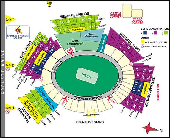 BIDVest Wanderers Stadium Johannesburg CLT20 Venue CLT20 LIVE 2012
