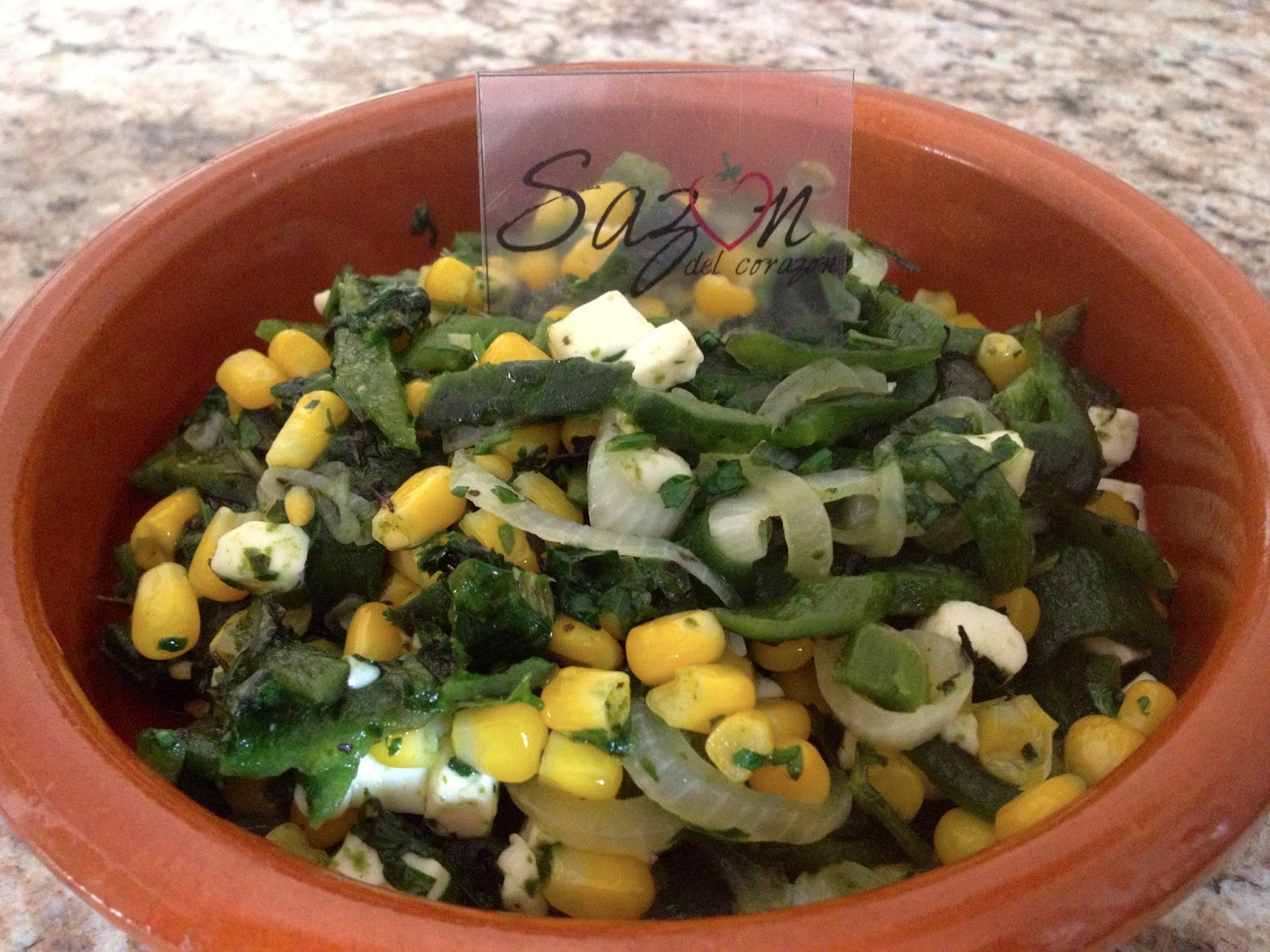 Sazón del corazón: Rajas de chile poblano