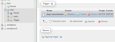 Come creare un trigger mysql con PhpMyAdmin | Oggi è un altro post