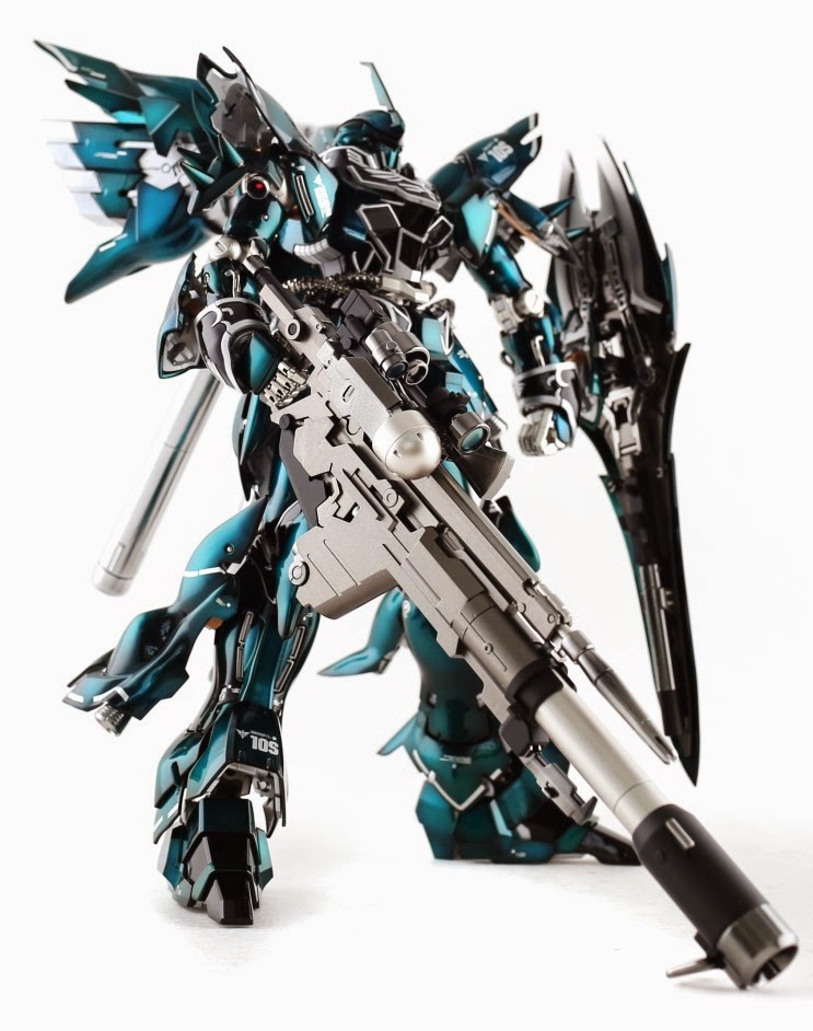 Custom Build: MG 1/100 MSN-06S Sinanju "Emerald Blue" - Gundam Kits ...