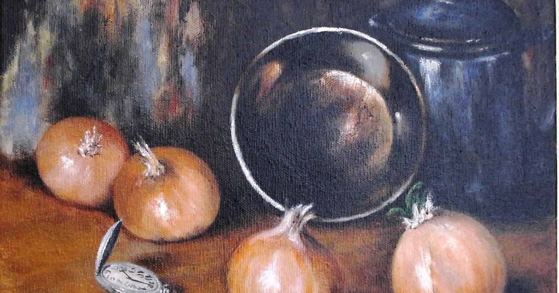 Oleos M.Gutiérrez Zorroza: Bodegón con Cebollas