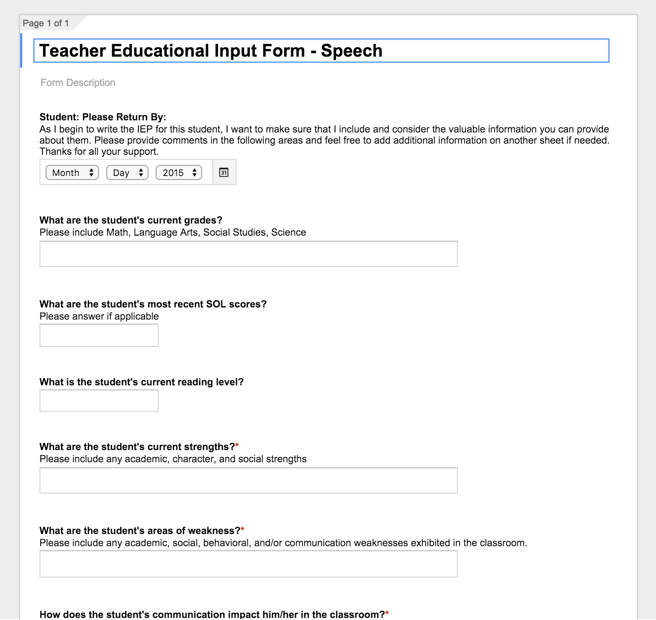 Using Google Forms to Develop IEPs - Word of Mouth
