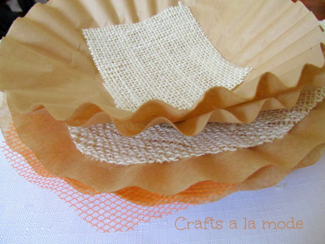 Burlap Coffee Filter Wreath Tutorial - Crafts a la mode