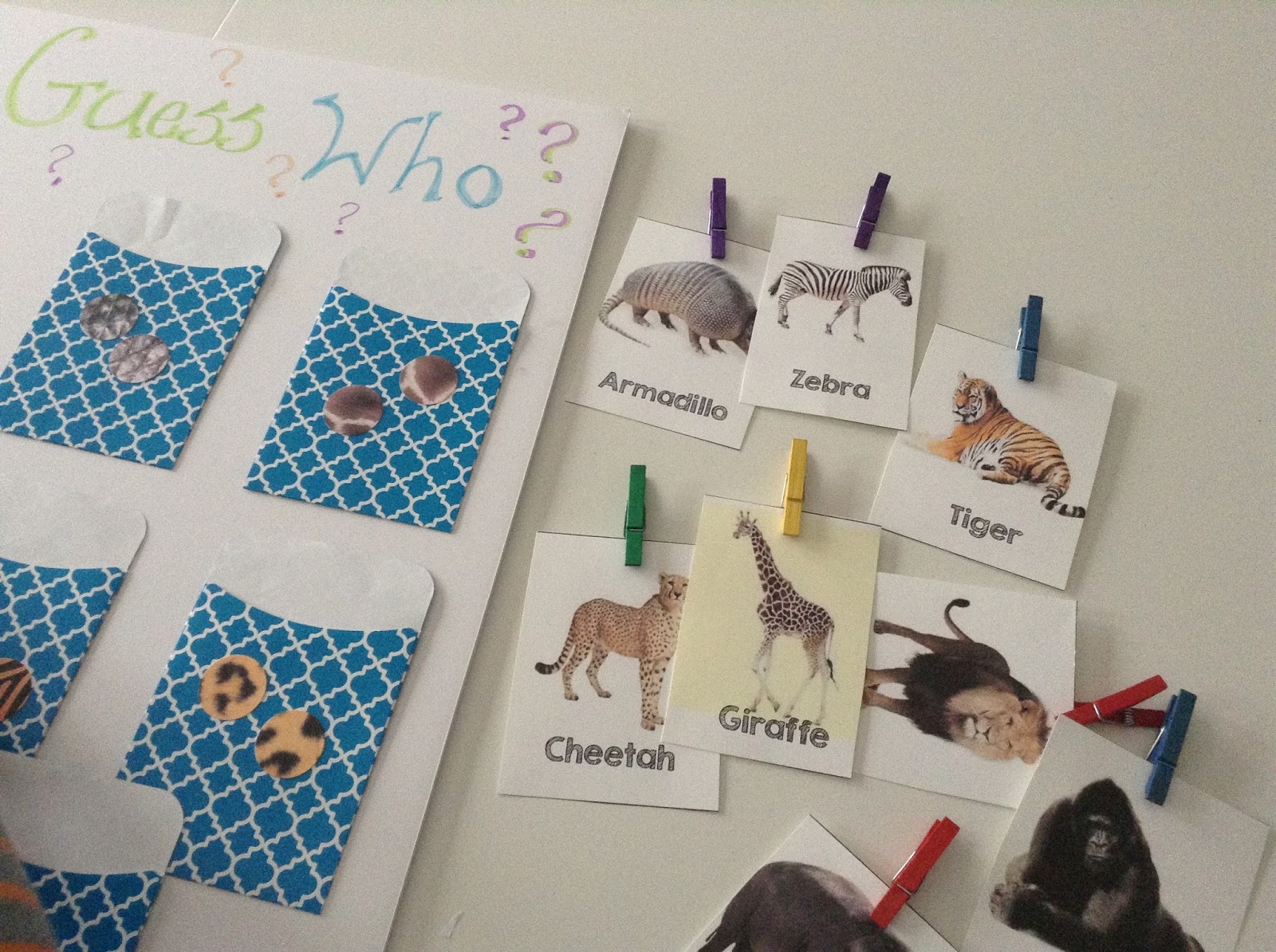 TeacherMomPlus3: Tot-School "Guess Who" Zoo Animals