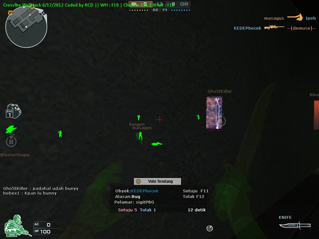 Crossfire Hack PUBLIC Wallhack,Chams ,And Crosshair juni 2012 - Taufan Blog