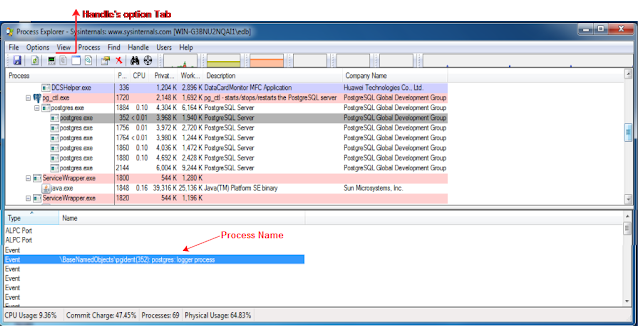 Postgresql Processes Names In Windows Postgresql Blog